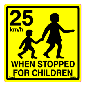 Mother & Child Sign with 25km/h (400mm x 400mm) - Safebus