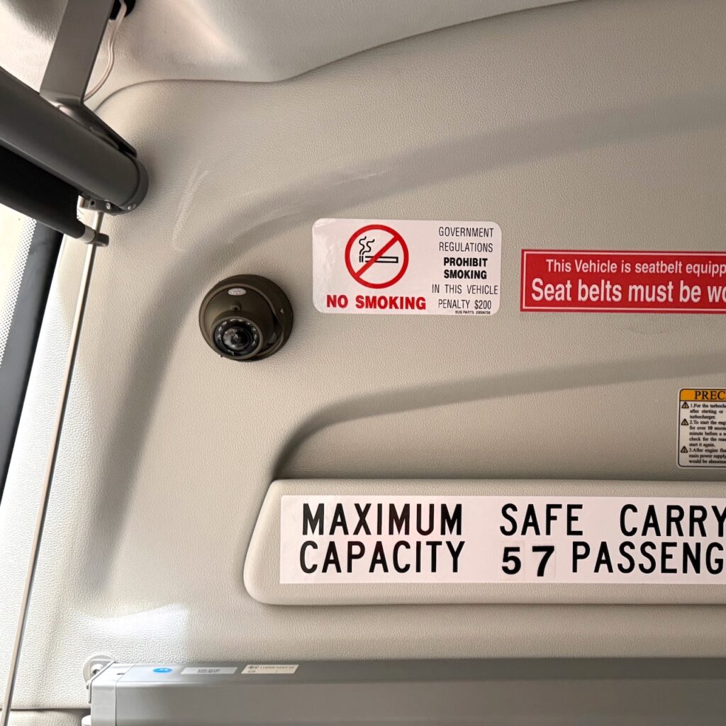 Maximum Capacity Decal on White | Safebus