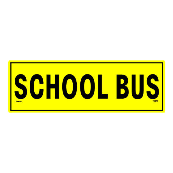 School Bus Sign – Extended Height Lettering (770mm x 260mm) - Safebus