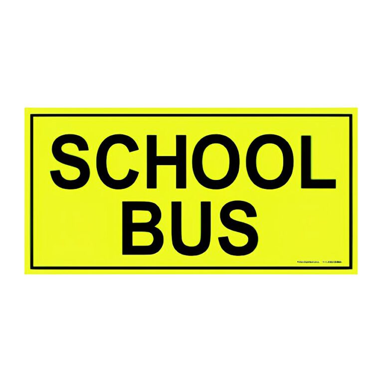School Bus Sign – 2 Line (600mm x 300mm) - Safebus