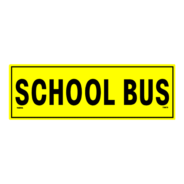 School Bus Sign – Extended Height Lettering (770mm x 260mm) - Safebus