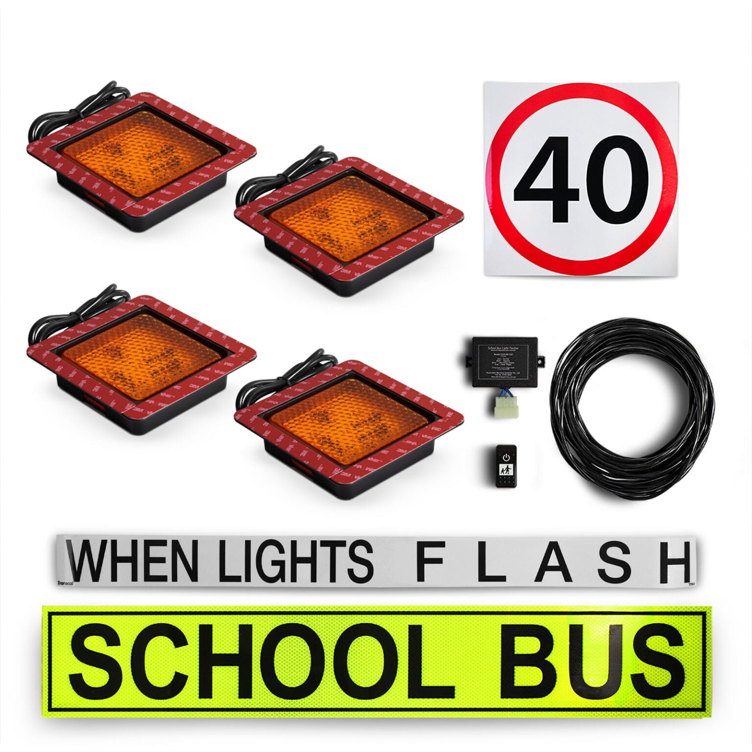Tasmanian School Bus Light Kit internal mount
