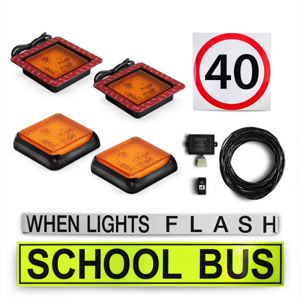 Tasmanian School Bus Light Kit hybrid mount