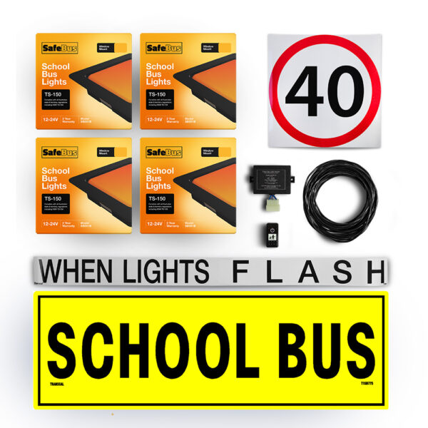 Tasmanian School Bus Light Kit for Toyota Commuter Internal Mount - Safebus