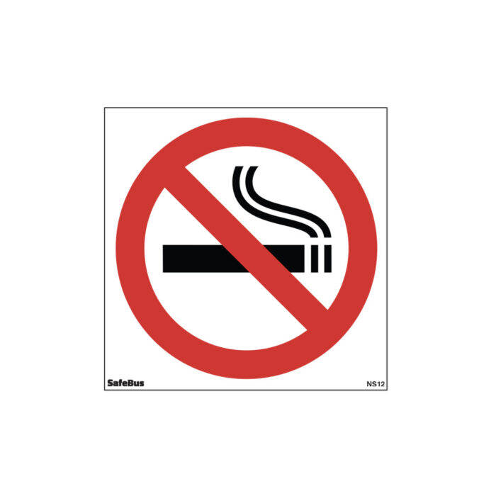 No Smoking sticker vinyl 120x120mm | Safebus
