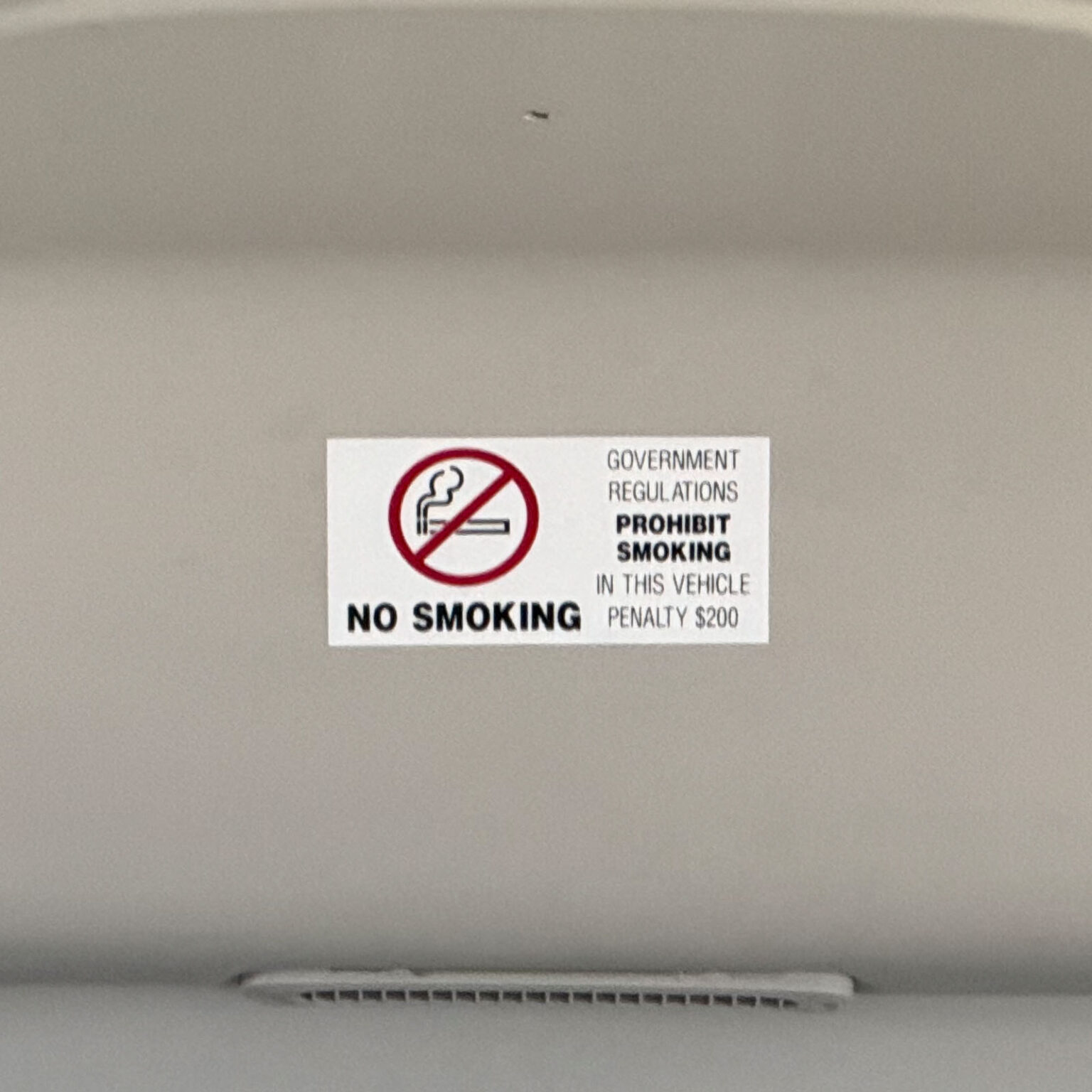 No Smoking sticker with text 150x80mm | Safebus