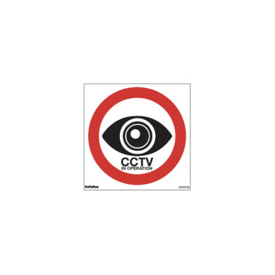 CCTV warning sticker 80x80mm - Safebus