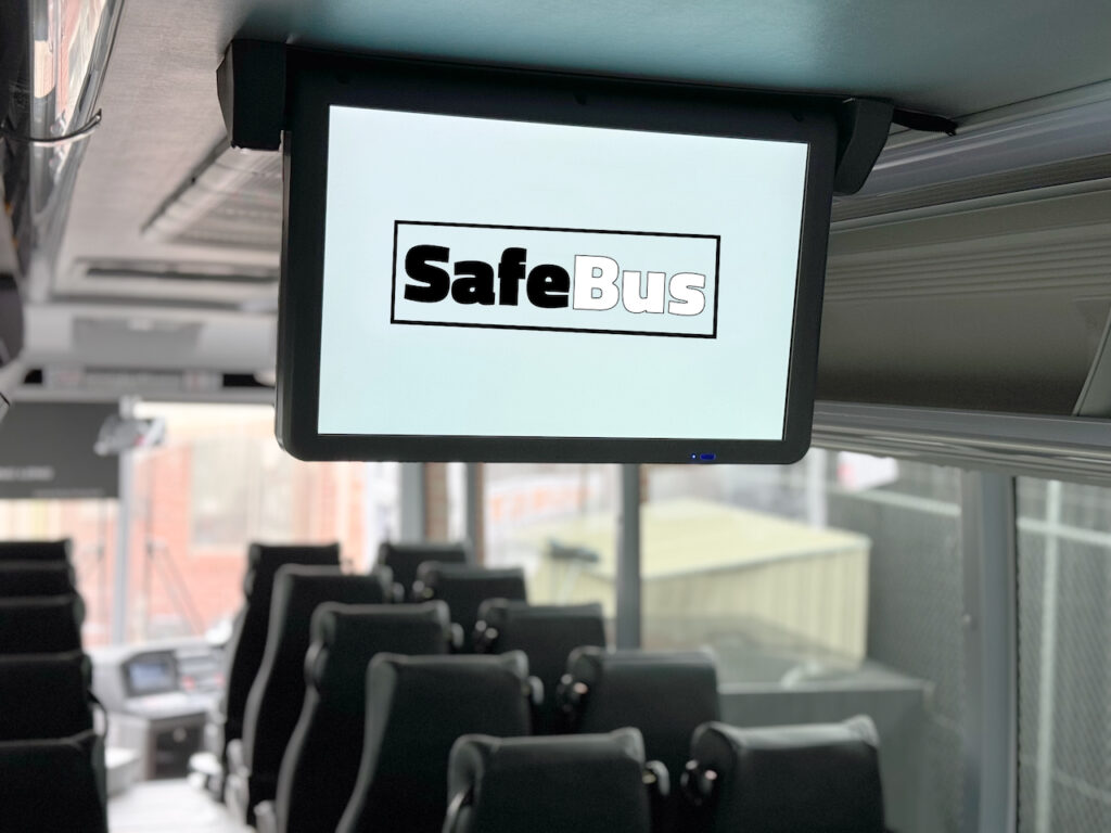 19" roof motorised flip down monitor for buses - Safebus